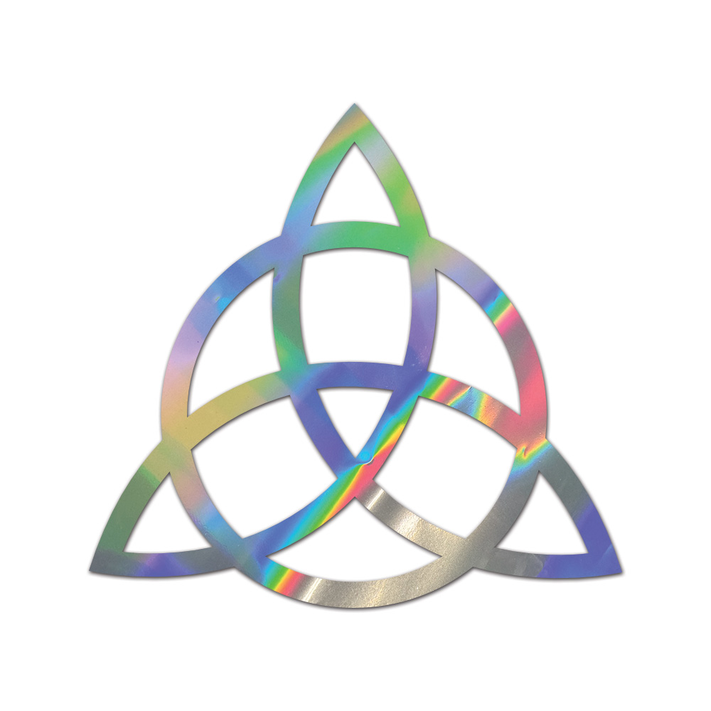 Triquetra Sticker Die Cut Chrome Mirror Gold Silver Oil Slick Rainbow ...